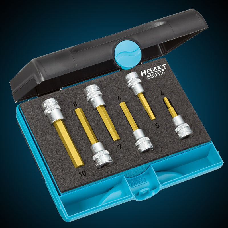 8801/6 ヘックスドライバーソケットセット 3/8” 6本組 – HAZET JAPAN